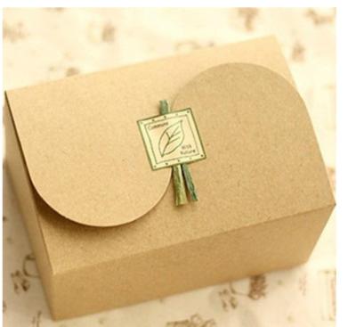 China Plain Brown Kraft Paper Box For Gift Packaging , Customized Printing for sale