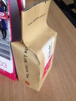 China Brown Kraft Paper Side Gusset Tea Bags Packaging Foil Lined Moisture Proof for sale
