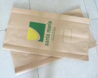 China Brown Kraft Paper Side Gusset Tea Bags Packaging Foil Lined Moisture Proof for sale