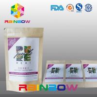China Logo Printed Chia Seeds Krafter Paper k Bag / Nut Snack Food Packaging for sale