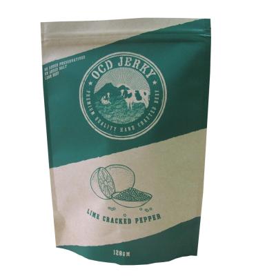 China Custom Printed Almon Kraft Paper Packaging Bag Dry Food Packaging for sale