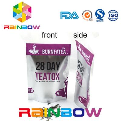 China Reclosable Bulk Plastic Pouches Packaging For Tea Box With Zipper And Bottom Gusset for sale