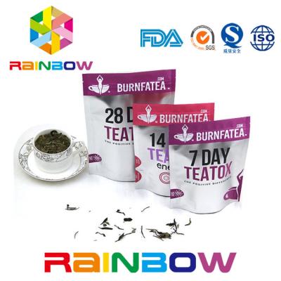 China Biodegradable Stand Up Tea Pouch Mylar k Laminated Tea  Packing Bag for sale