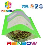 China Self Standing k Paper Snack Bag Packaging , Seeds Packaging Stand Up Zipper Pouch for sale