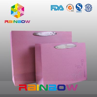 China Square Bottom Customized Paper Bags With Drawstring For Gift / Garment / Shopping for sale