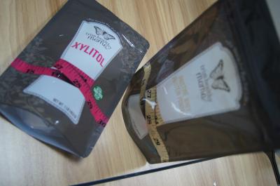 China Stand Up Plastic Protein Powder / Sugar / Sweetener Custom Packaging Bag k for sale