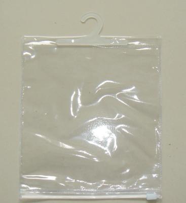 China PE k Plastic Pouches Packaging With Hook / Underwear Clothing Clear Bag for sale