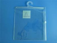 China Printed Custom Plastic Scarf Packaging Bag With Hook / Clear Sock Hanging Bag for sale