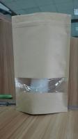 China Stand Up Food Gift Pouch Customized Paper Bags With Clear Window k Resealable for sale