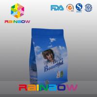 China Square Bottom Plastic Snack Bag Packaging For Food / Flat Bottom Side Gusset Zipper Pouch for sale