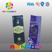 China Full Printing Black Gusset Coffee Bag / Back - Side Sealed Pouch With Valve for sale
