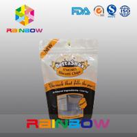 China Stand Up k Clear Plastic Pouches Packaging With Butterfly Hang Hole For Candy / Snack Food for sale
