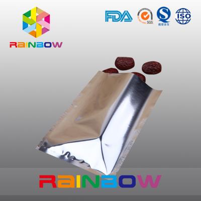 China Customized Size No Printing Three Side Sealed Aluminum Foil Pouch Food Packaging for sale