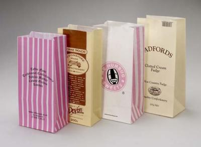 China Customized Logo Kraft Paper Bags Take Away Fast Food / Bread / Shopping Bag for sale