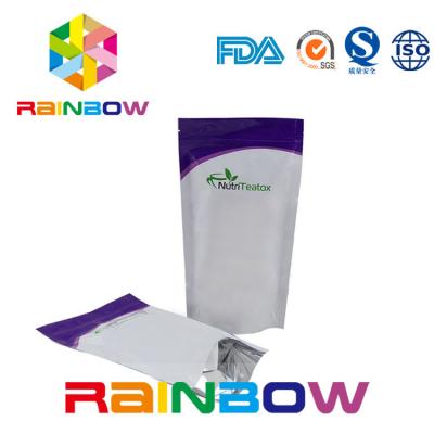 China Glossy Stand Up Supplements Packaging Aluminum Foil Pouch Zip Lock Powder Bag for sale