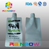 China White Stand Up Spout Pouch Packaging For Raw Jam  / Liquid / Drinking Food for sale