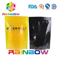 China Glossy Stand Up Supplements Aluminum Foil Pouch Packaging Zip Lock Powder Bag for sale