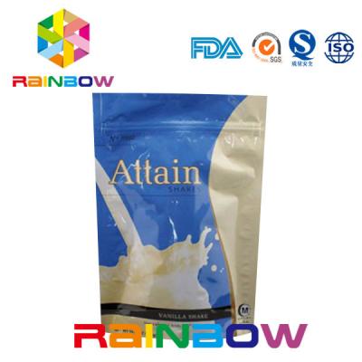 China Smoothing Printed Aluminum Foil Whey Protein Powder Packaigng Pouch With Zipper for sale