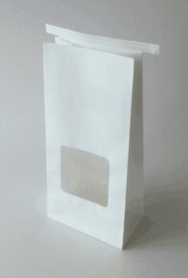 China White Kraft Paper Customized Paper Bags With Tintie For Oolong Tea / Chocolate Packaging for sale