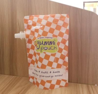China 80ml Pba Free Reusable Side Spout Pouch Packaging Babyfood Yoghurt k Bags for sale