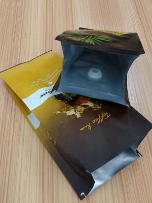 China Side Gusset Aluminum Foil Coffee Storage Pouch Foil Pouch Packaging With Valve for sale