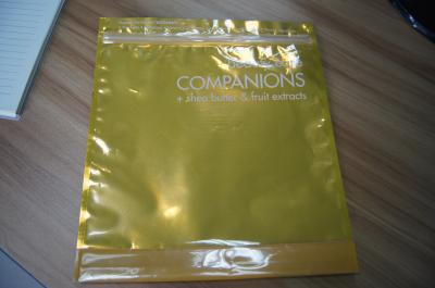 China Transparent Front Display Plastic Cosmetic Packaging Bag With Zipper for sale