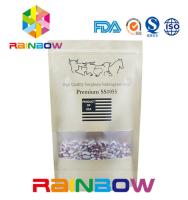 China Food Grade Stand Up Zipper Bag For Coconut Chips / Pet Food / Snack / Biscuit for sale