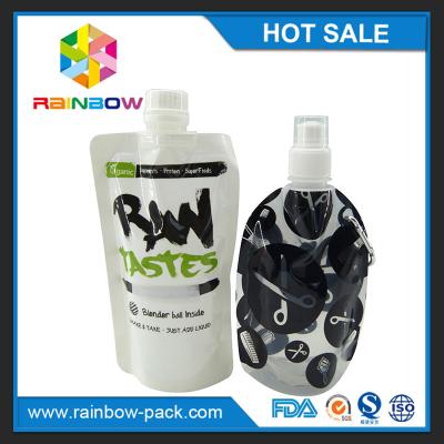 China Stand Up Reusable Baby Food Spout Pouch Packaging with Zipper On The Top for sale