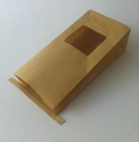 China Foil Lined Snack Bag Packaging Paper Bag Kraft Paper Bags With Tin Tie And Window for sale