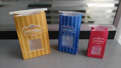 China Brown Kraft Paper Bag Withtin Tie And Front Window For Food Packaging And Display for sale