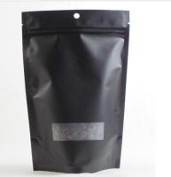 China Black Stand Up Matt Kraft Foil Pouch Packaging with Zip Lock / Tear Notch for sale