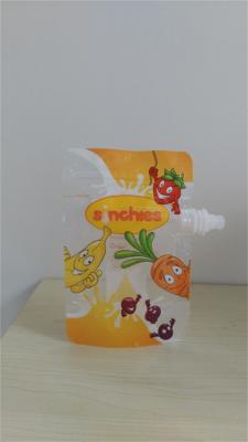 China Food Grade Stand Up Spout Pouch for Baby Food,Beverage,Juice with Zipper& Side Spout for sale