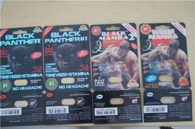China black panther black mamba 1 black mamba 2 Blister Card Packaging Sexual Pills Packaging for sale