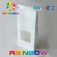 China Tin Tie Top Kraft Customized Paper Bags With Window For Flower Seed Tea Packing for sale