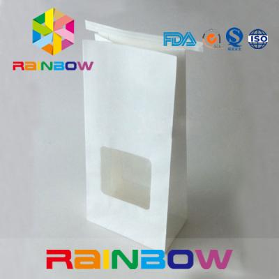China Tin Tie Top Kraft Customized Paper Bags With Window For Flower Seed Tea Packing for sale