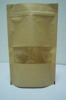 China Customized Paper Bags Recyclable Stand Up Brown Kraft Paper Bag OEM for sale