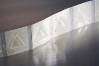 China 25mm Diameter Triangle Shrink Sleeve Labels Transparent Stickers / Tactile Warning Labels for sale