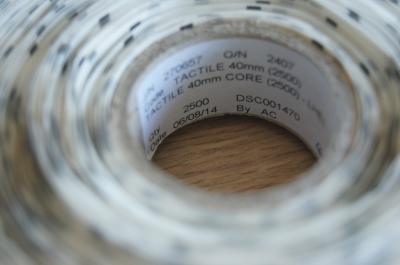 China Custom PET Triangle Tactile Labels To Alert The Blind , 25mm Diameter for sale