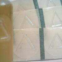 China Custom PET Triangle Tactile Labels To Alert The Blind , 25mm Diameter for sale