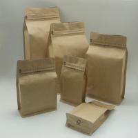 China Mylar Zipper Kraft Paper Snack Bag Packaging With Clear Window For Coffee Bean / Cookie for sale