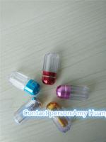 China Small Blue Clear Sex Pill Container Pharmacy Vials Empty Medicine Bottles for sale