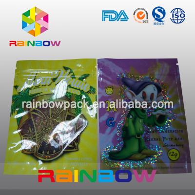 China Customized 4g/10g Herbal Incense Packaging / Potpourri k Bags for sale
