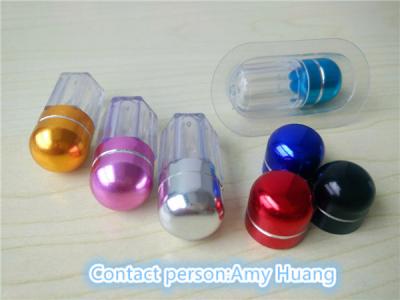 China Empty Small Medicine Bottle Plastic Pill Bottles With Red / Blue / Purple Cap for sale