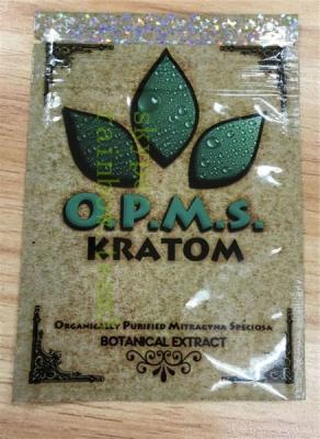 China Aluminum foil top k packaging bags for cannabinoids kratom capsules / mitragyna for sale