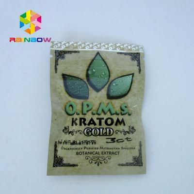 China Kratom Herbal Incense Bag Packaging With Zip Lock , Herbal Incense Bag for sale