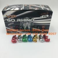 China Shinny Silver / Gold sex pill Rhino toys for Go Rhino packaging, Metal Rhino shape bottles for sale