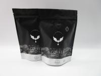China Black matt aluminum foil food bag , stand up coffee bean packaging for sale