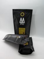China Black matt aluminum foil food bag , stand up coffee bean packaging for sale