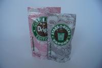 China Black matt aluminum foil food bag , stand up coffee bean packaging for sale