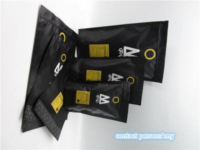 China Custom printed matte black coffee bag packaging pouch / sachet for sale